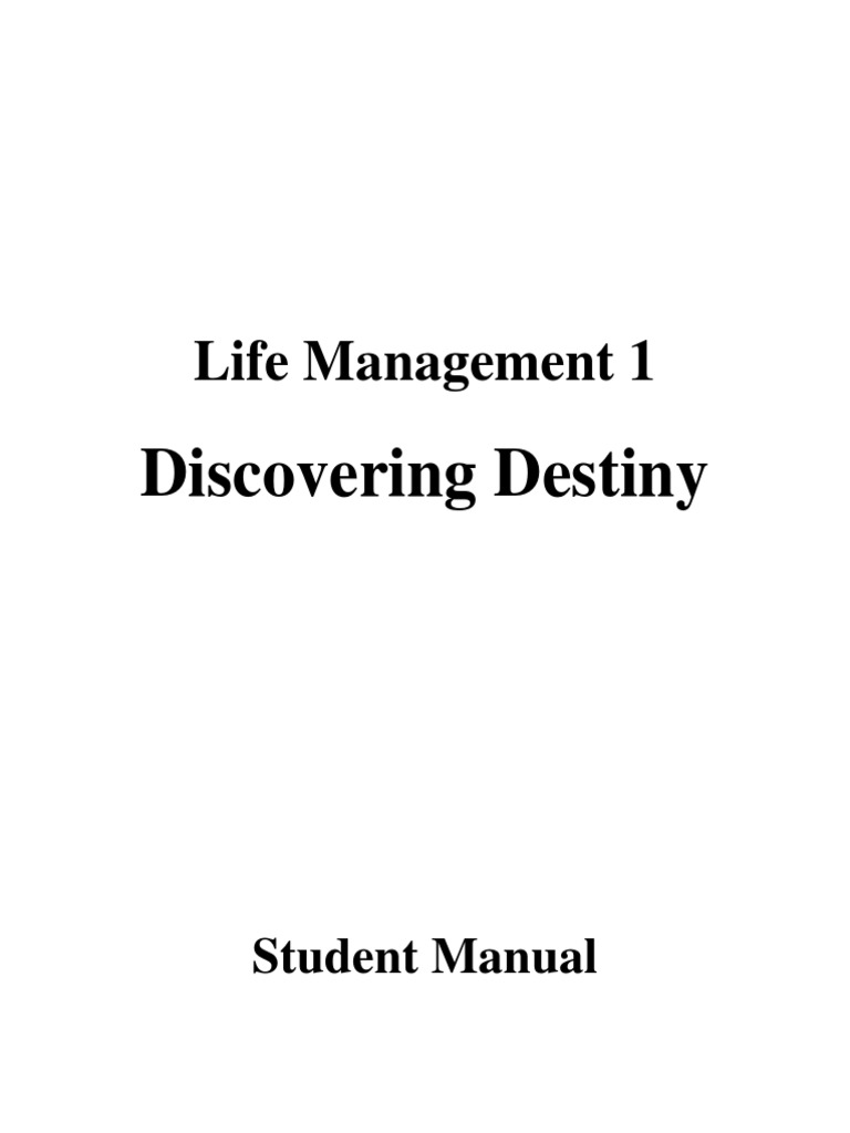 Life Management 1 Student US | PDF | Adam | Jesus
