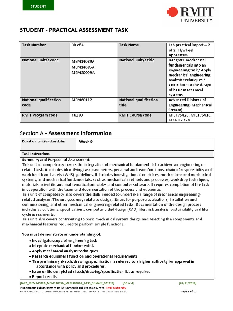 Student - Practical Assessment Task | Download Free PDF | Torque | Rotation Around A Fixed Axis