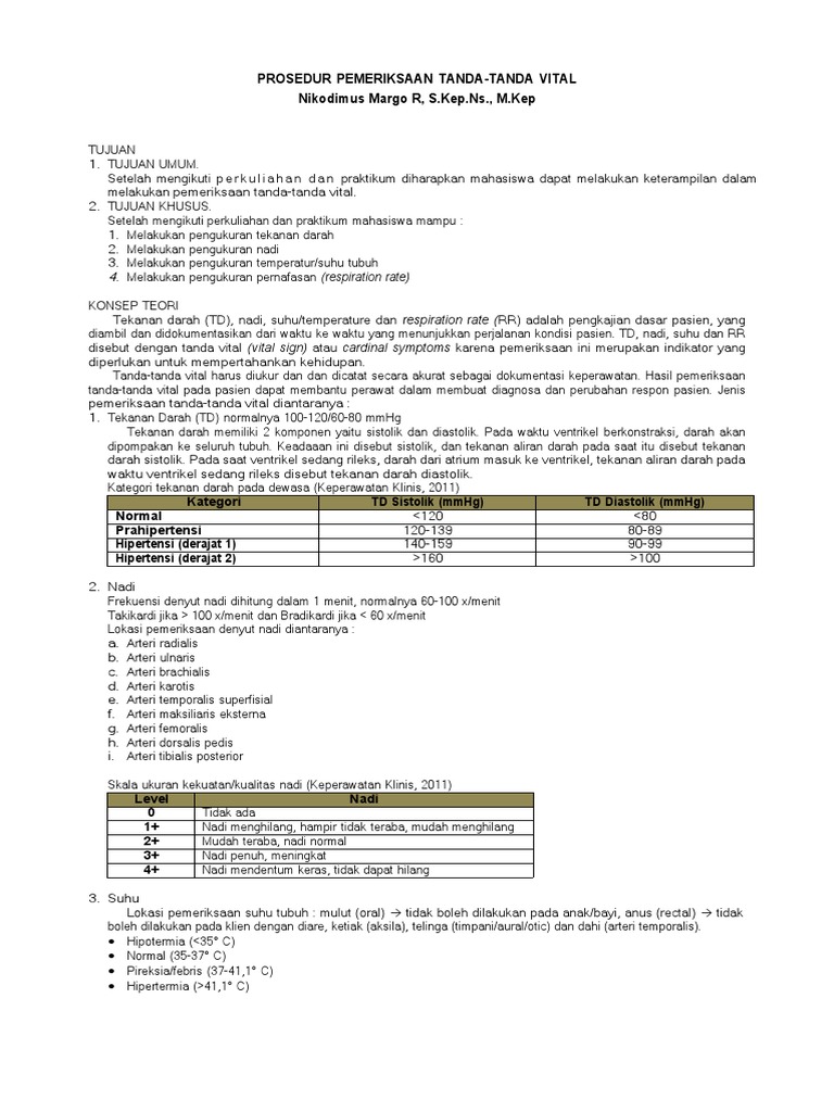 Pemeriksaan TTV | PDF