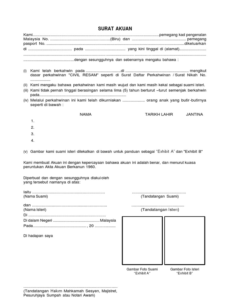 Akuan Sumpah Perkahwinan | PDF