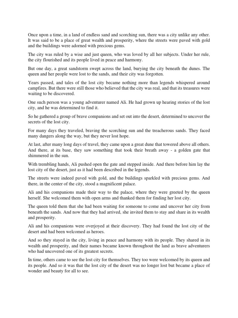 The Lost City of The Desert | PDF