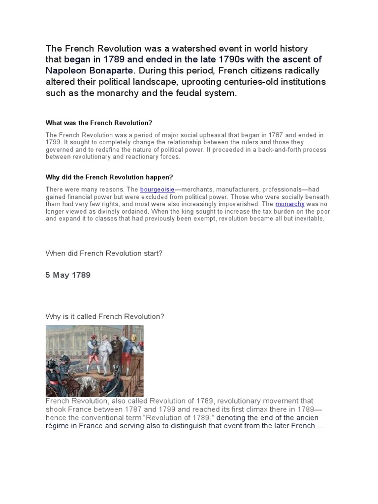 The French Revolution | PDF | French Revolution | France