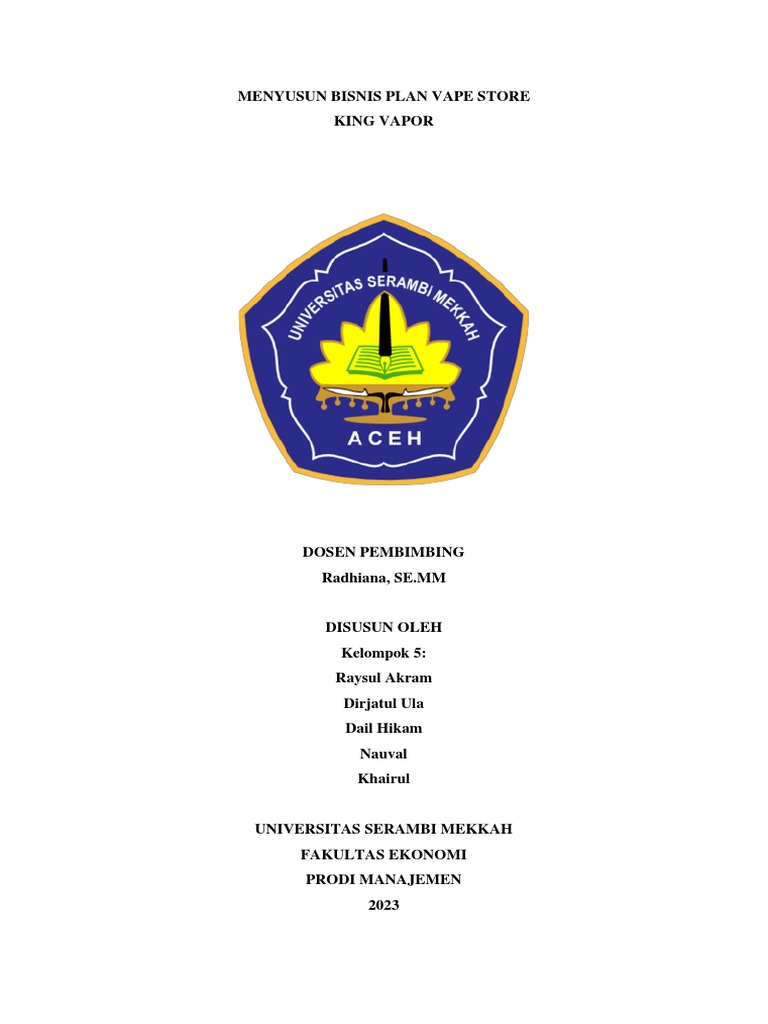 "Bisnis Plan Vape Store King Vapor" | PDF