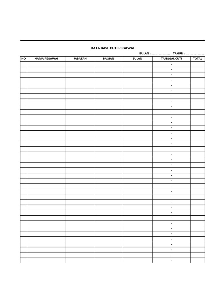 056-Data Base Cuti Karyawan | PDF