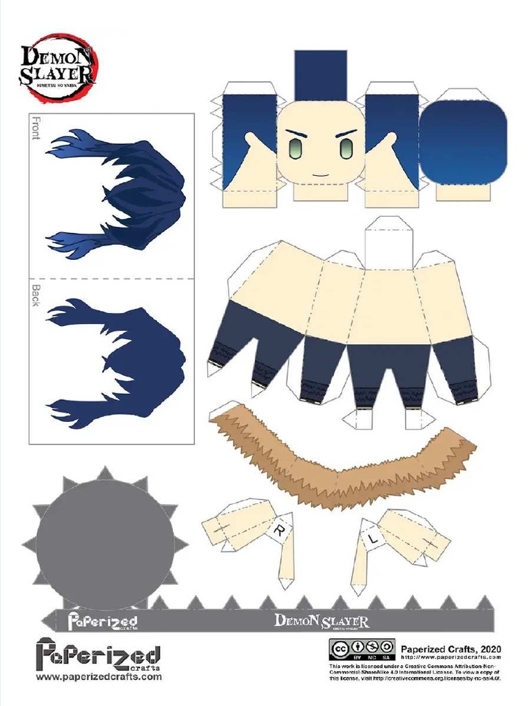 Demon Slayer Inosuke Hashibira Papercraft Compress | PDF