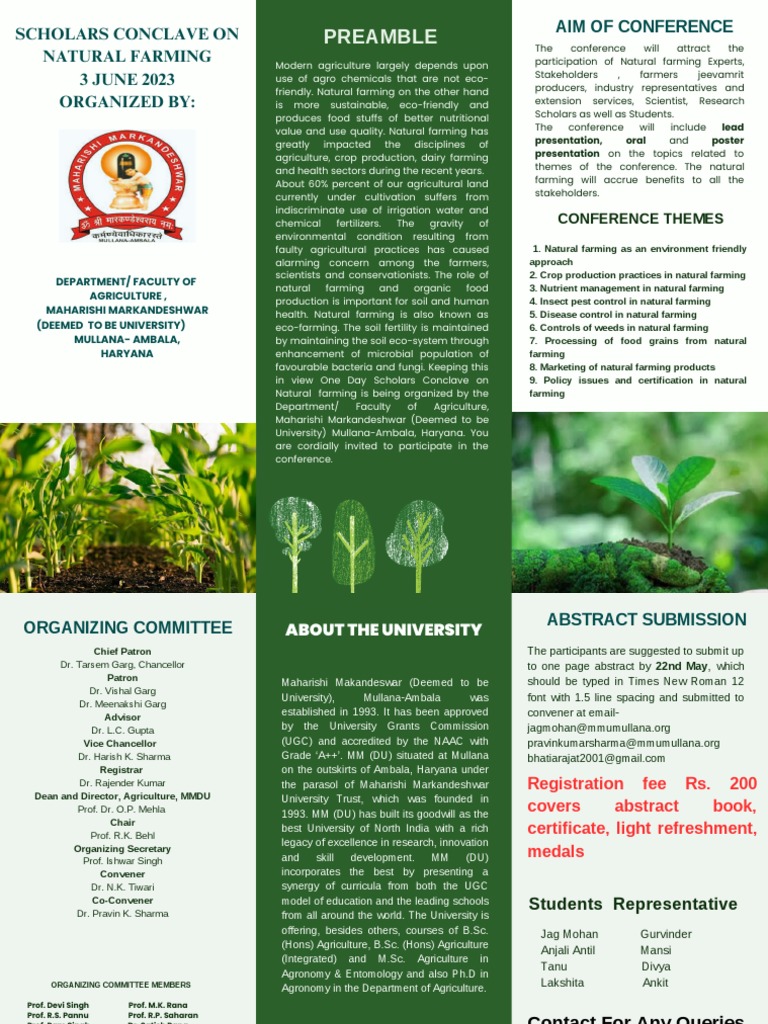 Natural Farming Conclave Invite | PDF | Agriculture | Food Industry