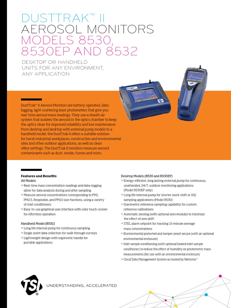 DustTrak-II-6001987_UK-A4-web | PDF | Usb | Aerosol