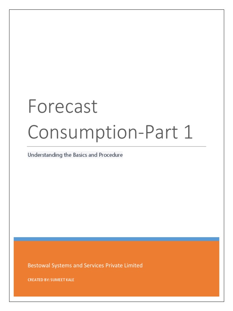 Forecast Consumption-PART 1 | PDF | Forecasting | Demand