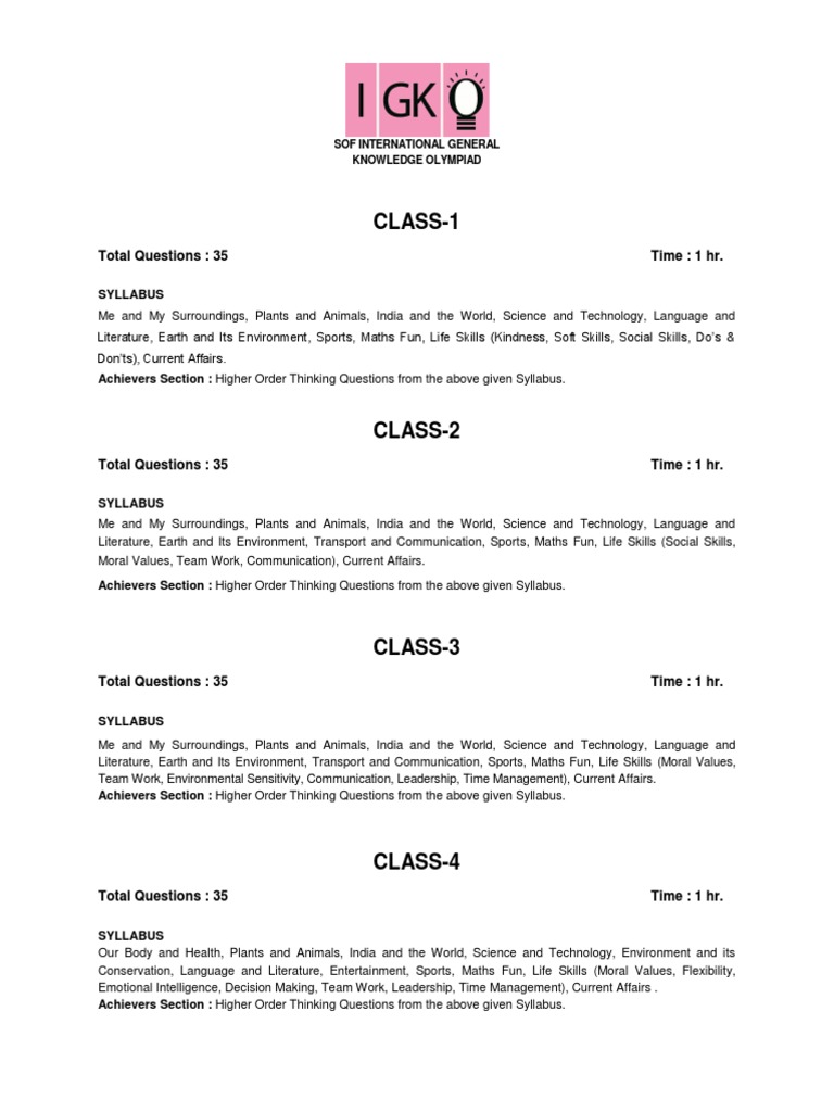 Igko Syllabus - 2023 - 2024 | PDF | Thought | Creativity