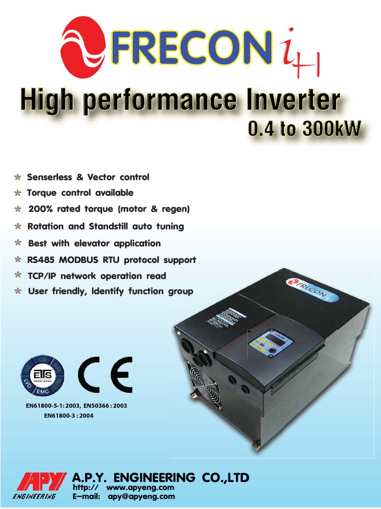 FRECON Ih | PDF | Electric Motor | Power Inverter
