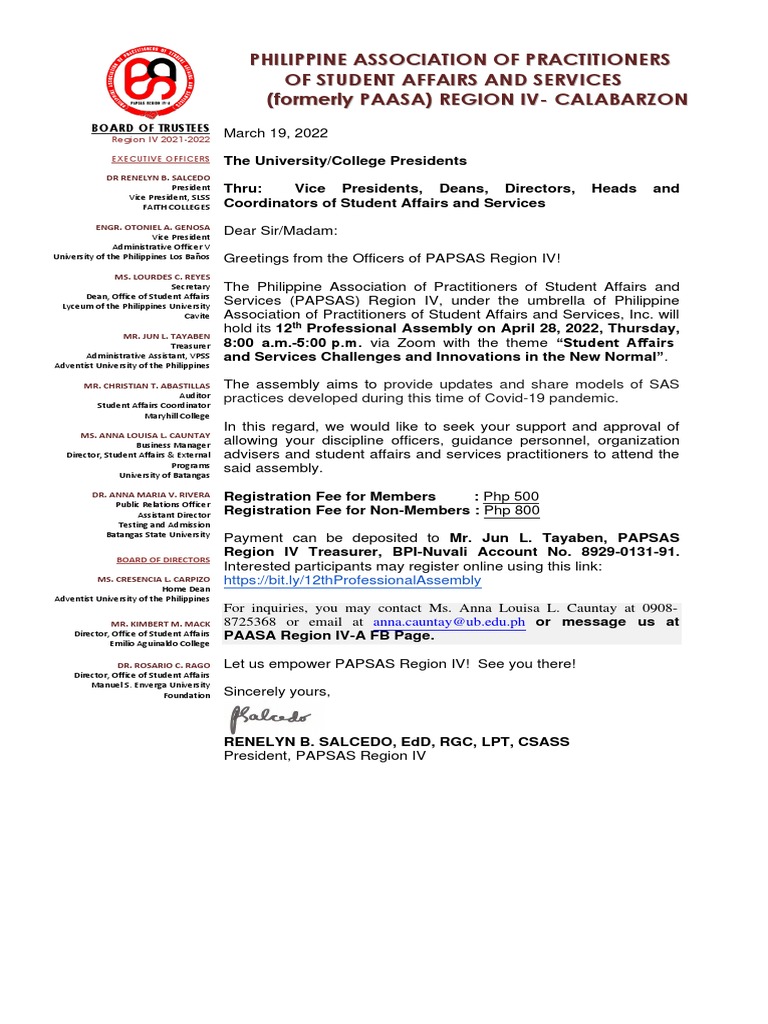 12th Professional Assembly | PDF