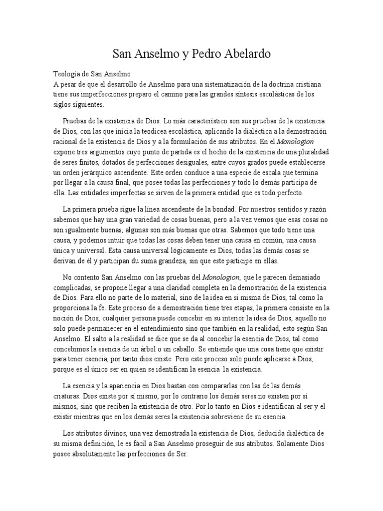 San Anselmo y Pedro Abelardo | PDF