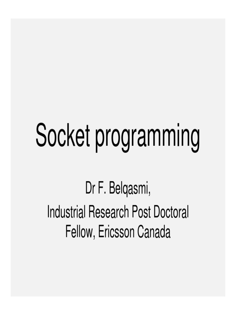 F09 Socket | Download Free PDF | Port (Computer Networking) | Network Socket