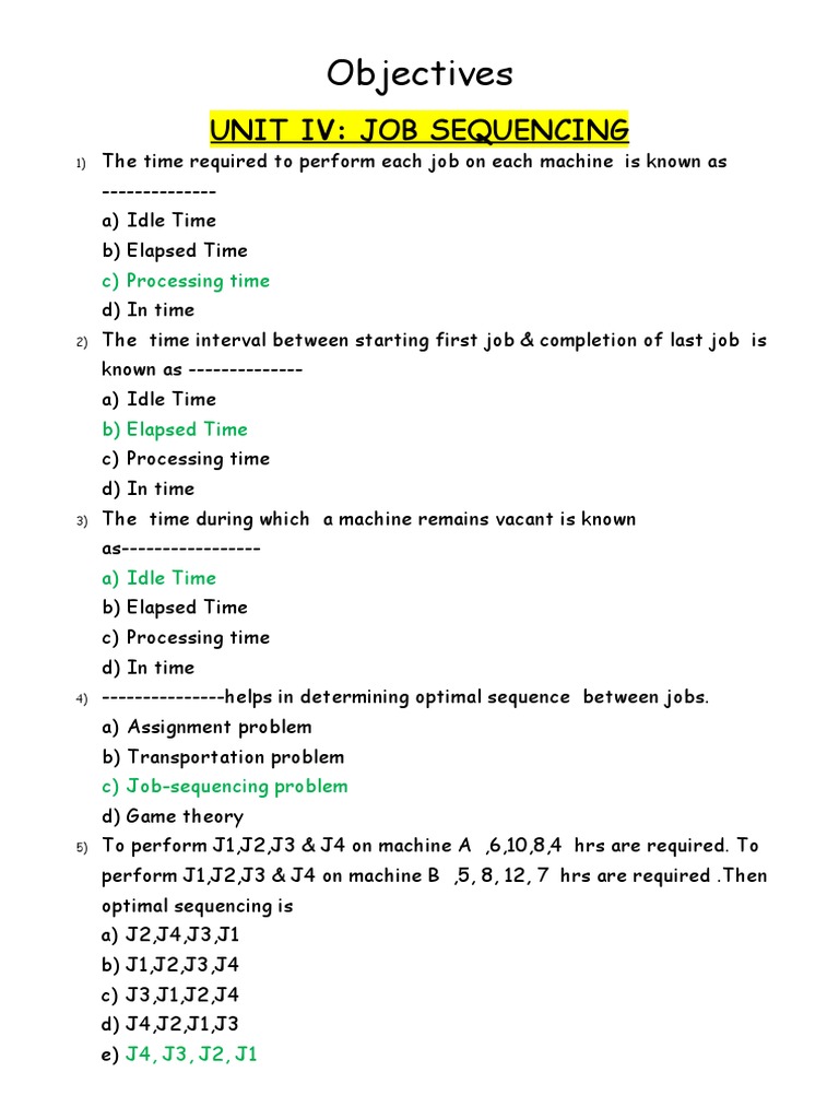 Or Objectives | PDF | Mathematical Optimization | Linear Programming