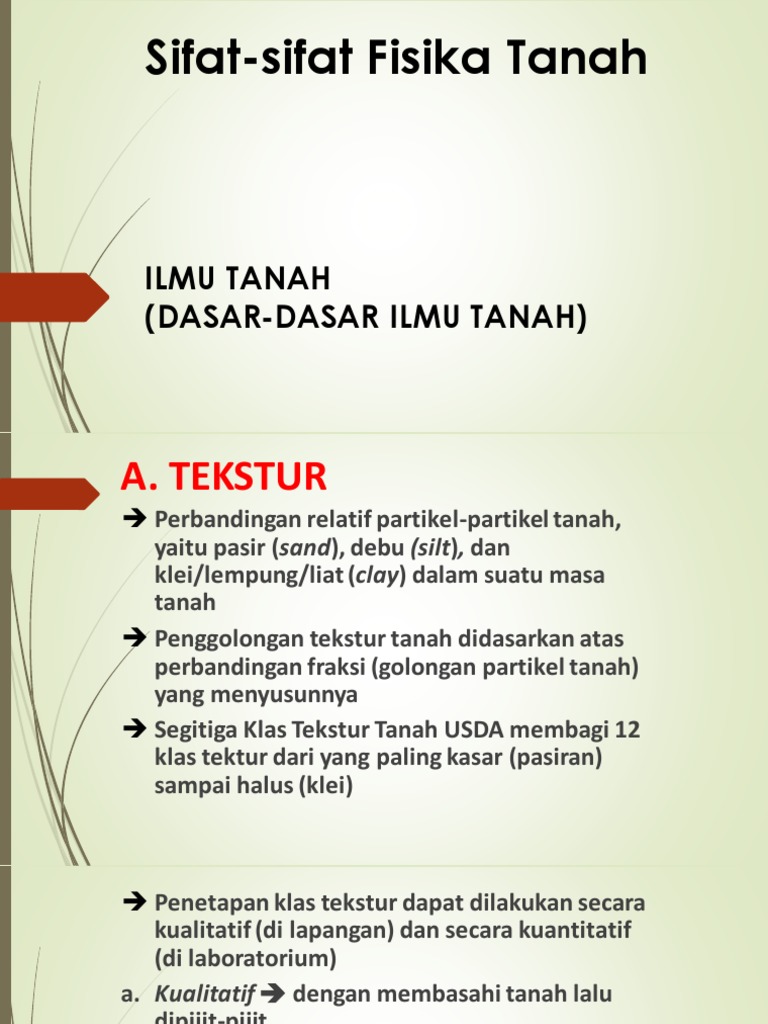 Bab 4. SIFAT FISIKA TANAH | PDF
