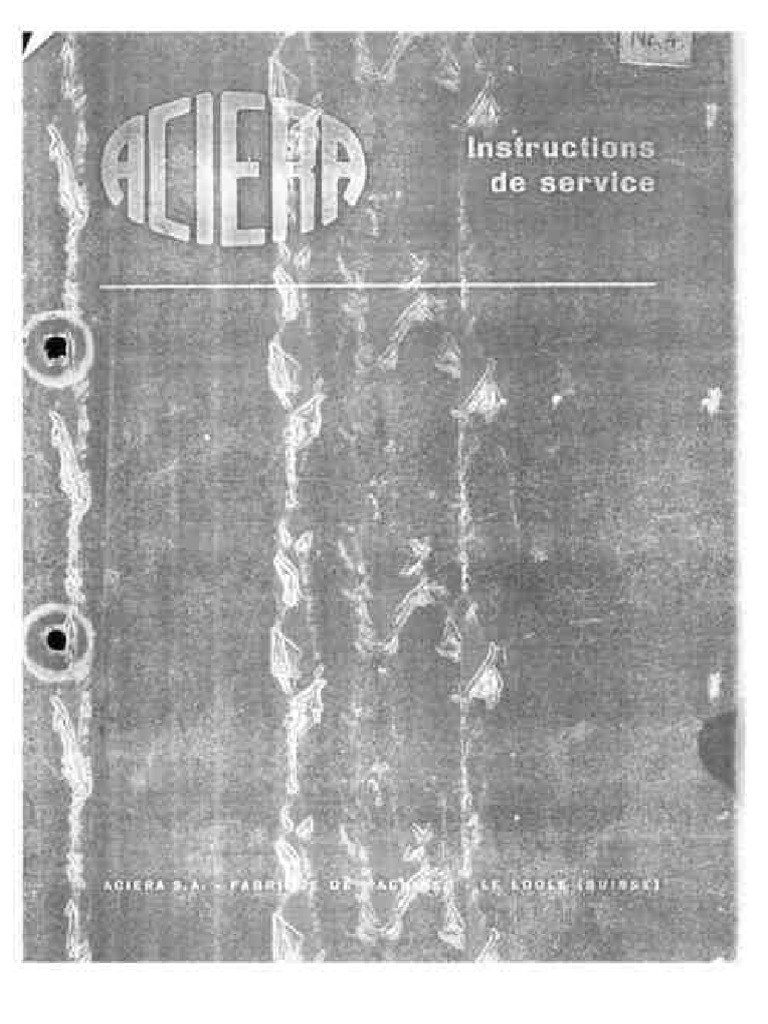 Aciera F3 1956 Manual | PDF
