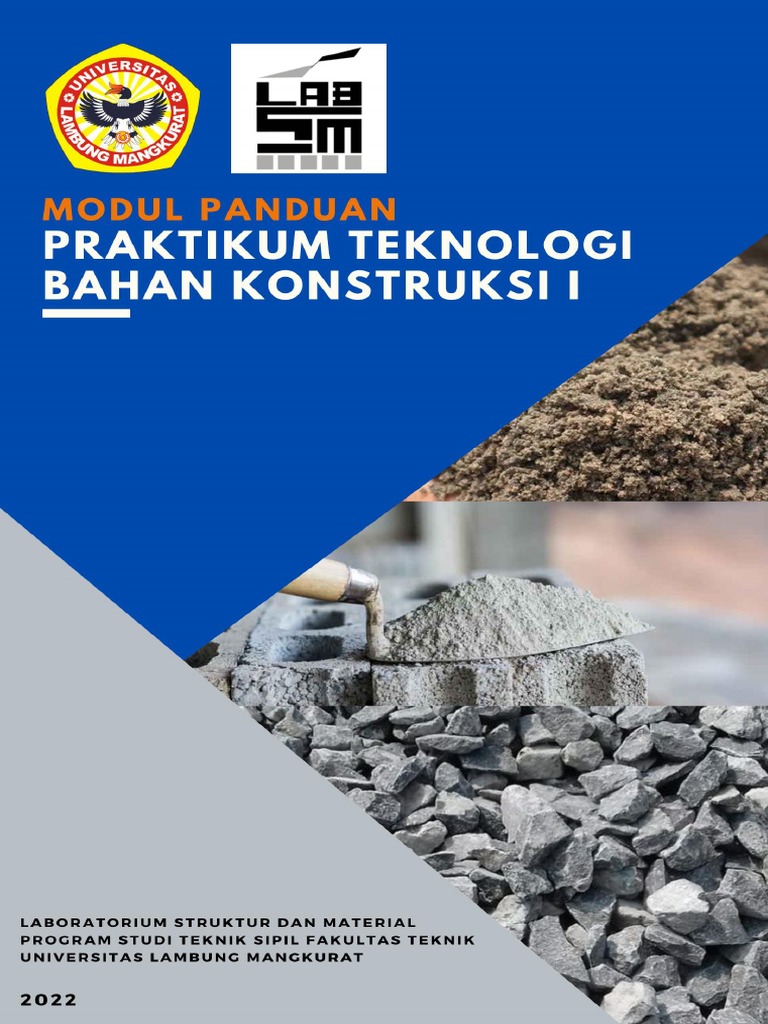 Modul Panduan Praktikum Teknologi Bahan Konstruksi I | PDF