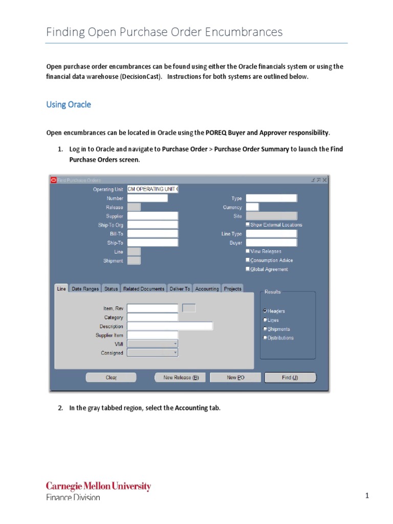 Oracle Purchasing Encumbrance Pdf Icon Computing Microsoft Excel