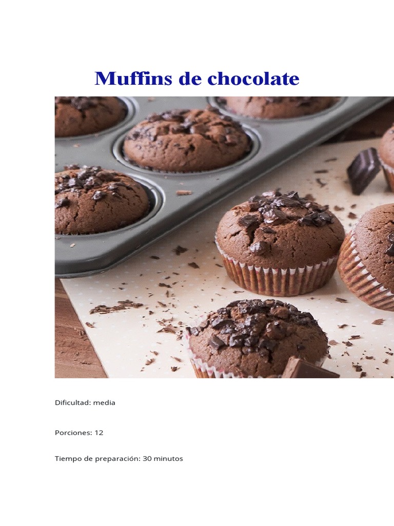 Muffins de Chocolate | PDF