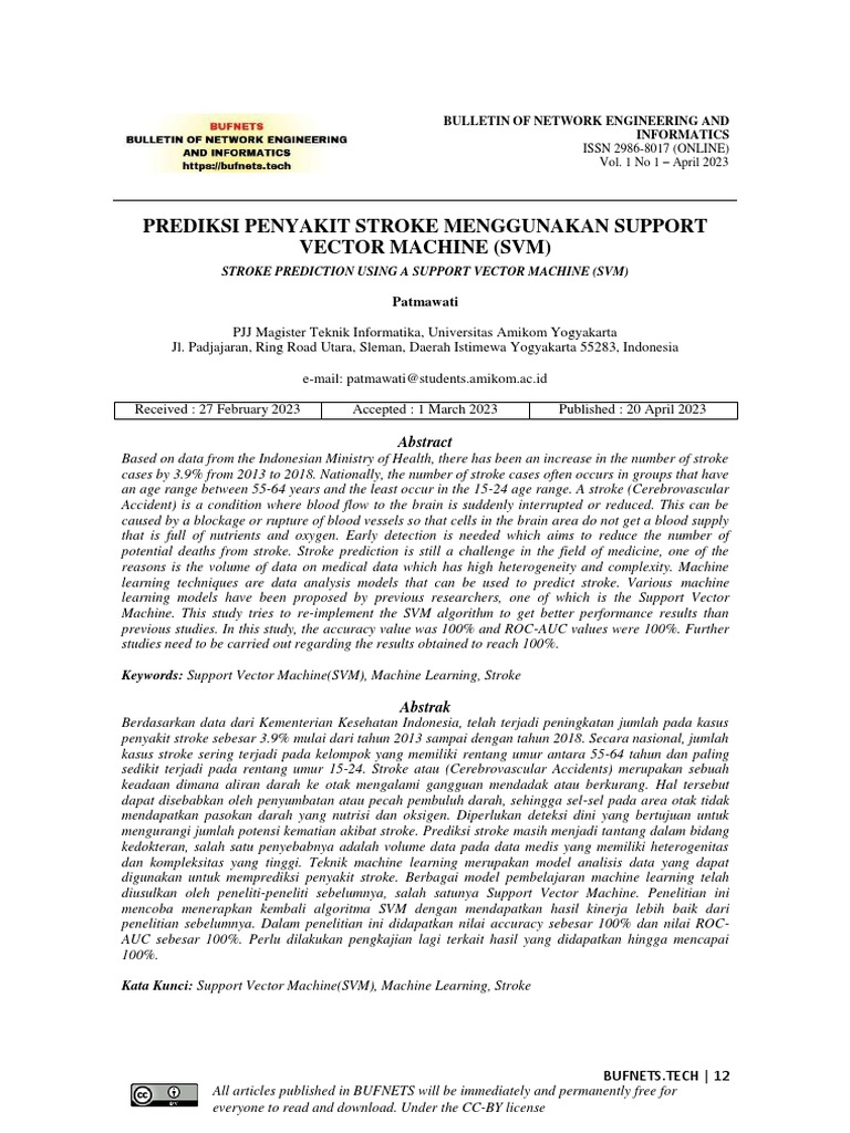 Stroke Prediction Using A Support Vector Machine (SVM) | Download Free ... Stroke Prediction Using A Support Vector Machine (SVM) | Download Free ...