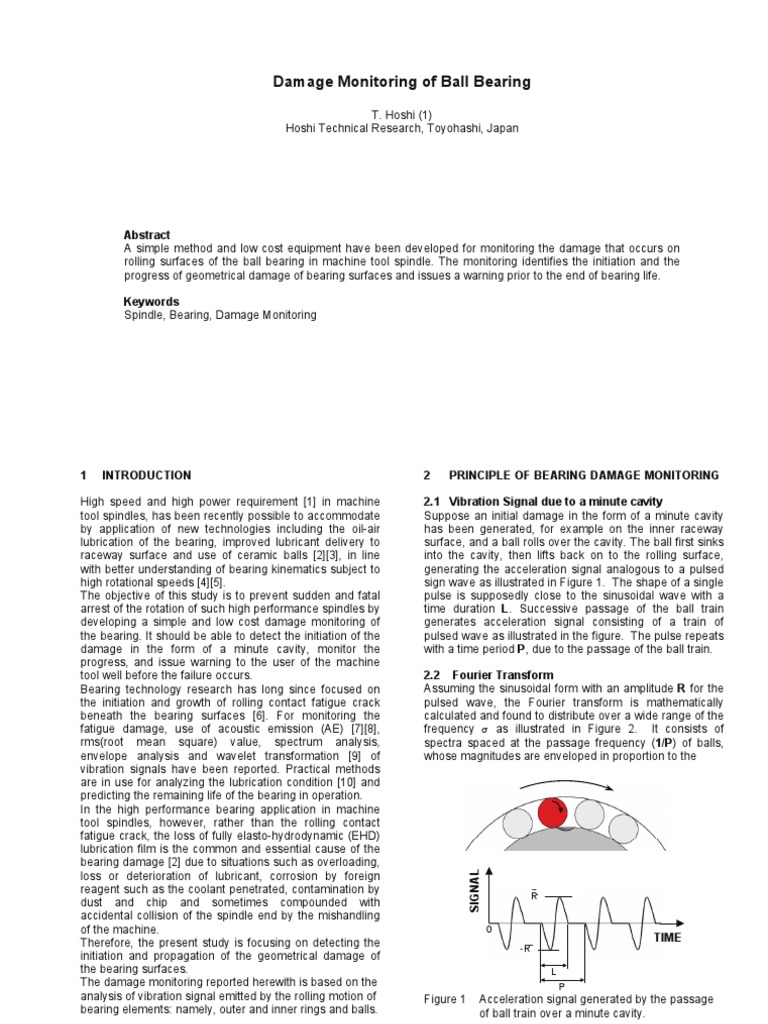 Ball Bearing Damage Detection | PDF