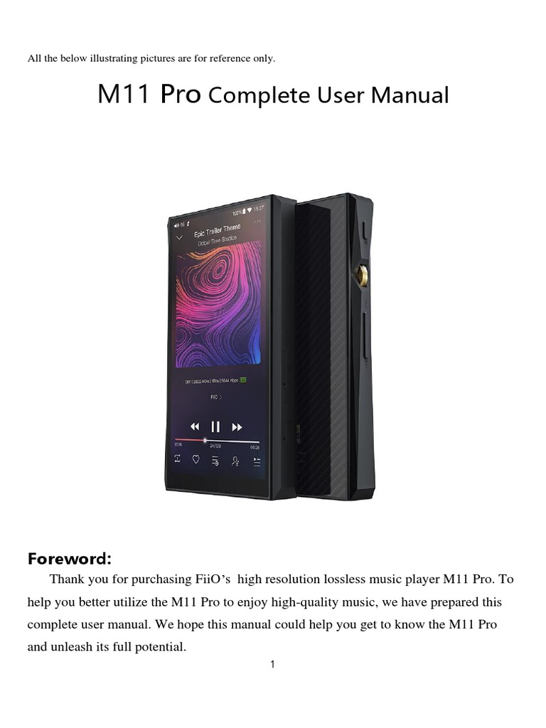 M11 Pro Complete User Manual - EN | PDF | Bluetooth | Equalization (Audio)