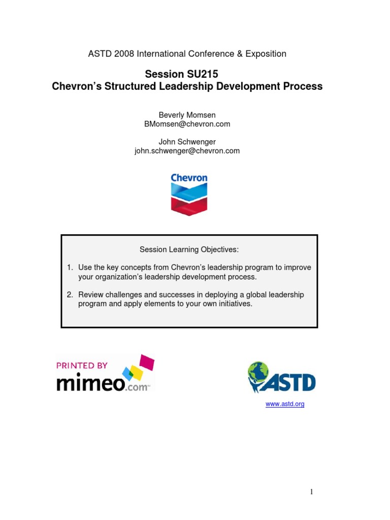 Chevron Lship Framework | PDF | Leadership | Employee Retention