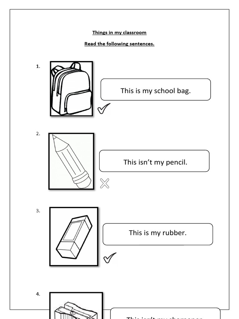 Things in My Classroom | PDF