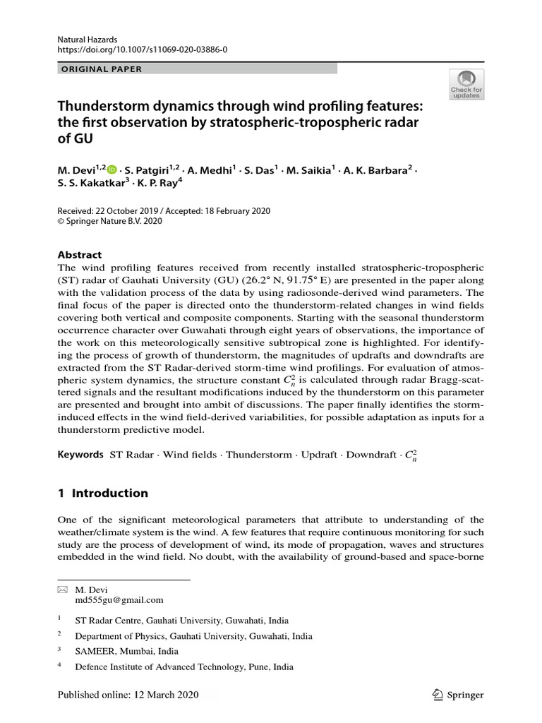 Thunderstorm dynamics through wind profiling features: the first ...