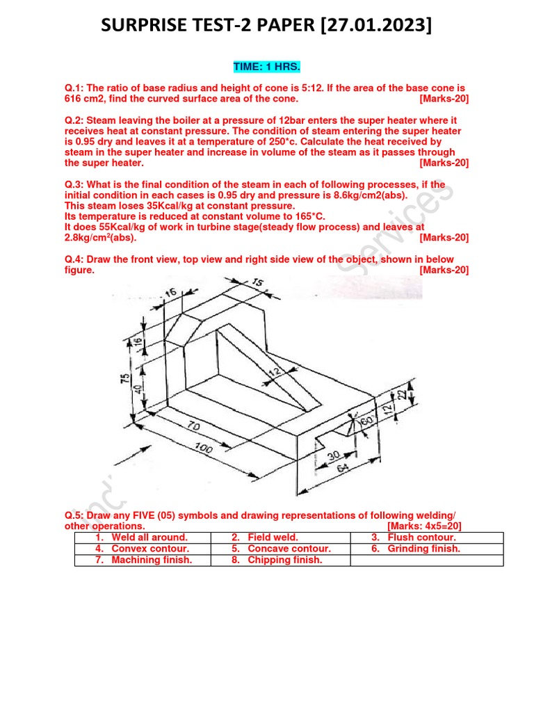Surprise Test-2 Paper | PDF