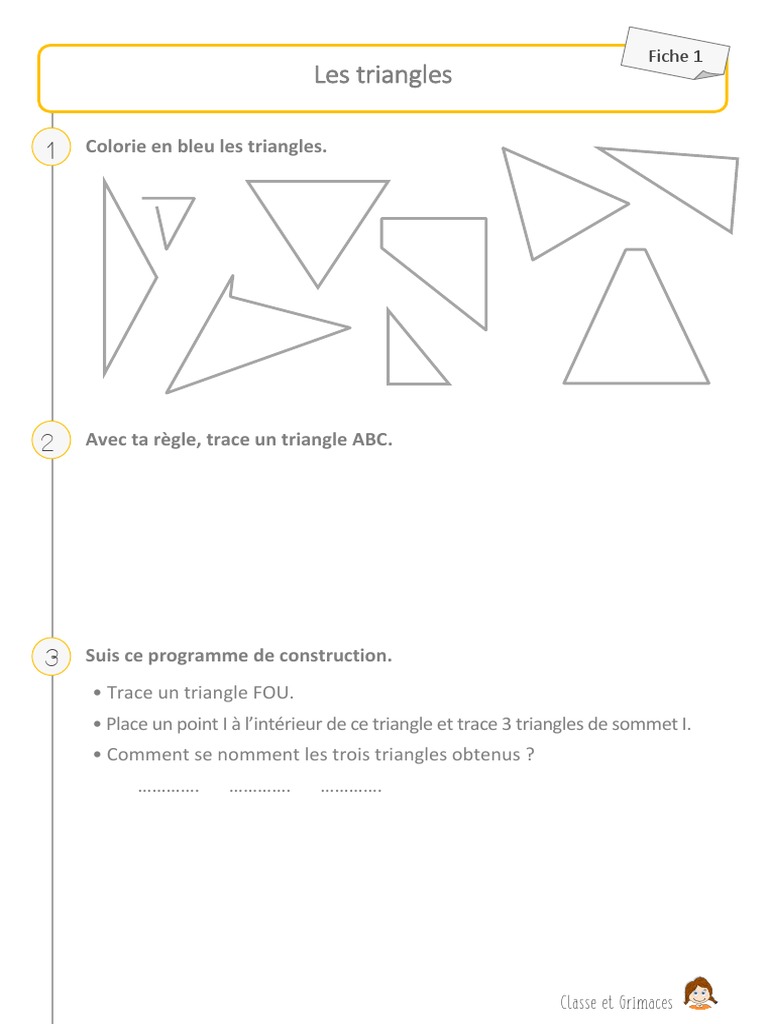 Construction et classification des triangles | PDF | Triangle | Objets ...