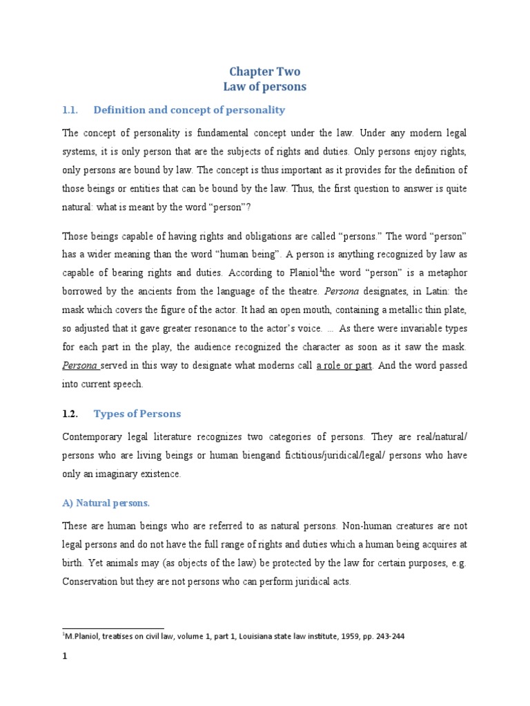 BL - Chapter 2, Law of Persons | PDF | Domicile (Law) | Civil Law ...