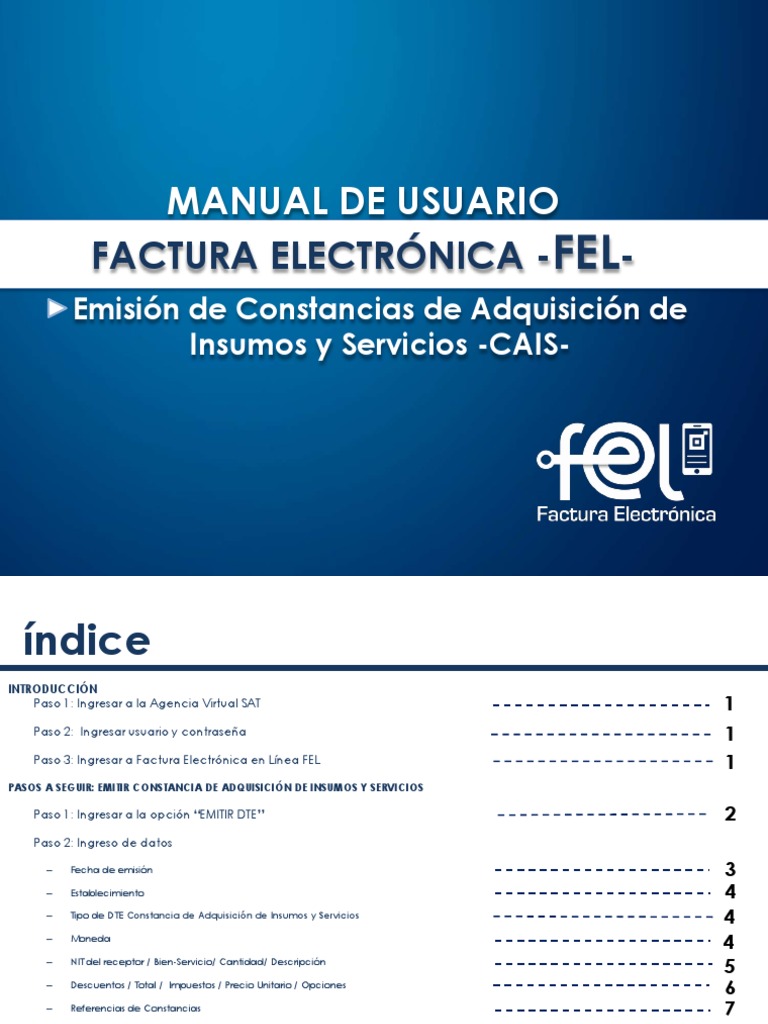 Manual de Emisión Constancias de Adquisición de Insumos y Servicios CAIS | PDF | Factura | Internet