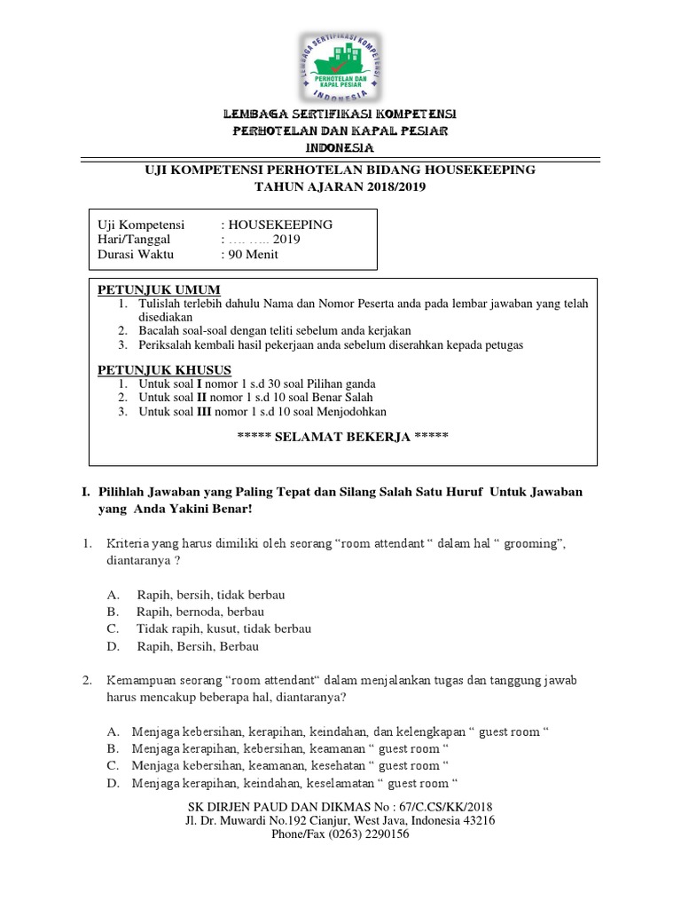 60 - Template Contoh Soal - HK-L2 - Teori | PDF