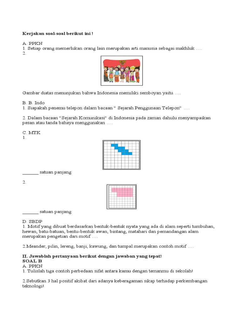 Lembar Tugas Kelas 3 SD MI Tema 7 Subtema 3 Perkembangan Teknologi ...