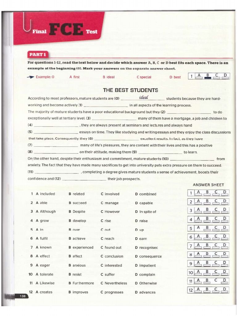 Fce Revision 1 | PDF