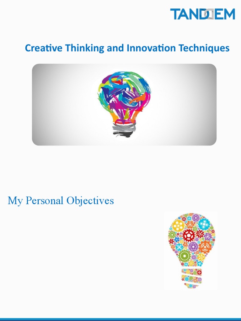 Creative Thinking and Innovation | PDF | Innovation | Motivational