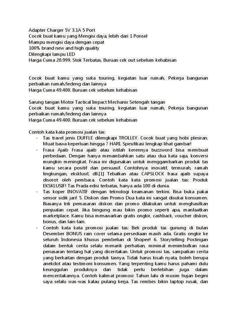 Sarung Tangan Motor Tactical Impact Mechanix Setengah Tangan | PDF | Bisnis