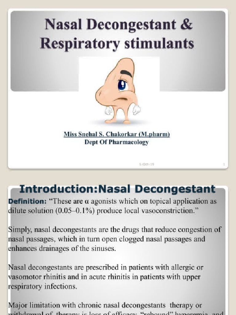Decongestants (Slideshare) | PDF