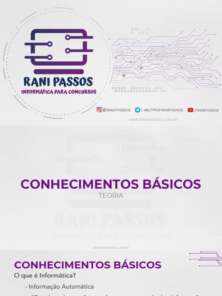 Aula 01 Conceitos De Hardware E Software Pdf Hardware De