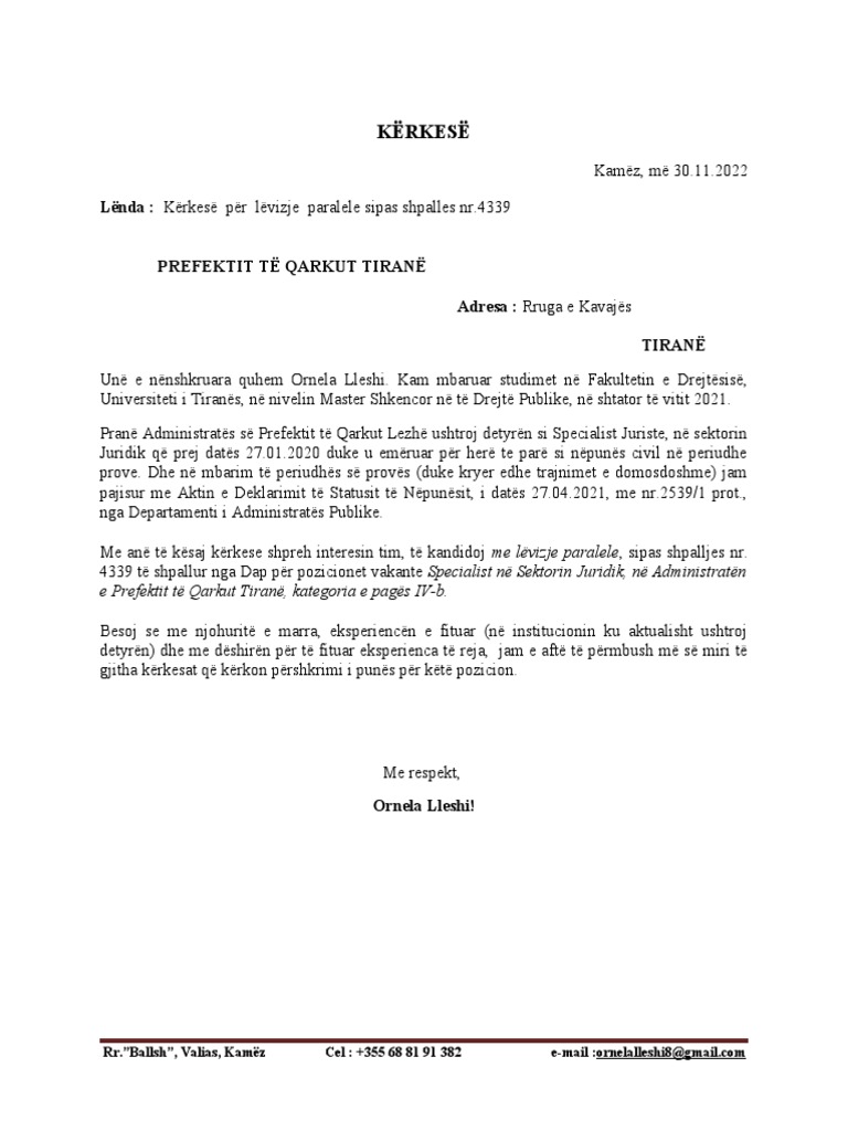 Kërkesë Levizje Paralele | PDF