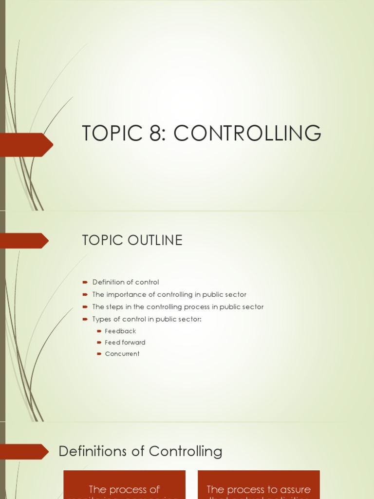 TOPIC 8-Controlling | PDF | Cognitive Science | Business
