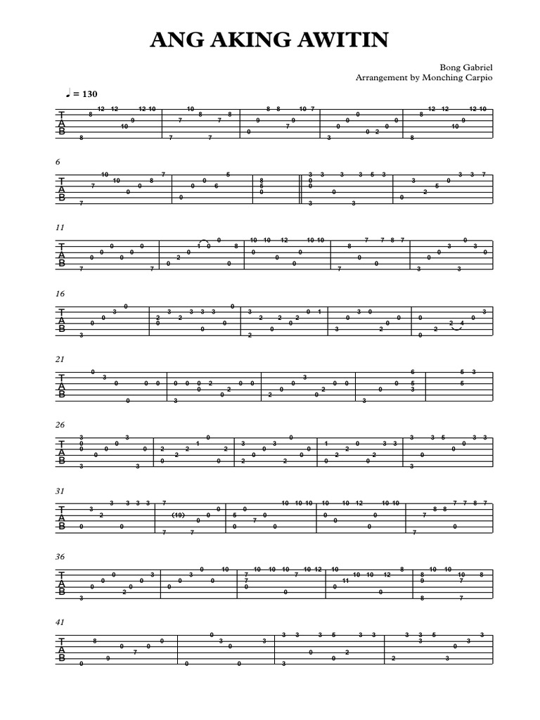 Ang Aking Awitin Tab | PDF