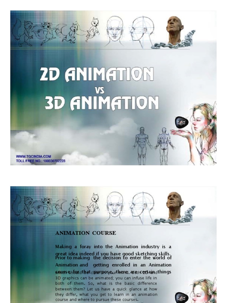 2D Animation Vs 3D Animat 7671756 | PDF | Animation | 3 D Computer Graphics