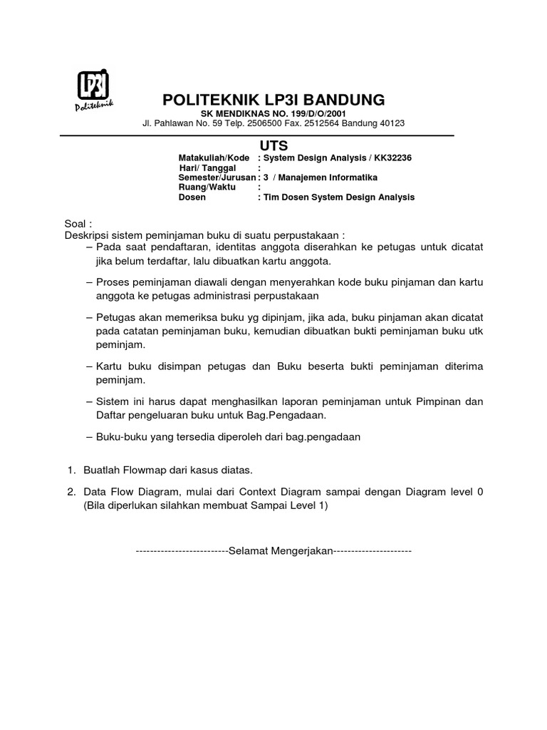 Uts System Design Analysis Pdf