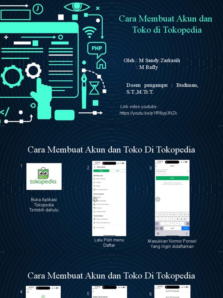 M Sandy Zarkasih - Cara Membuat Akun Dan Toko Pada Tokopedia | PDF ...