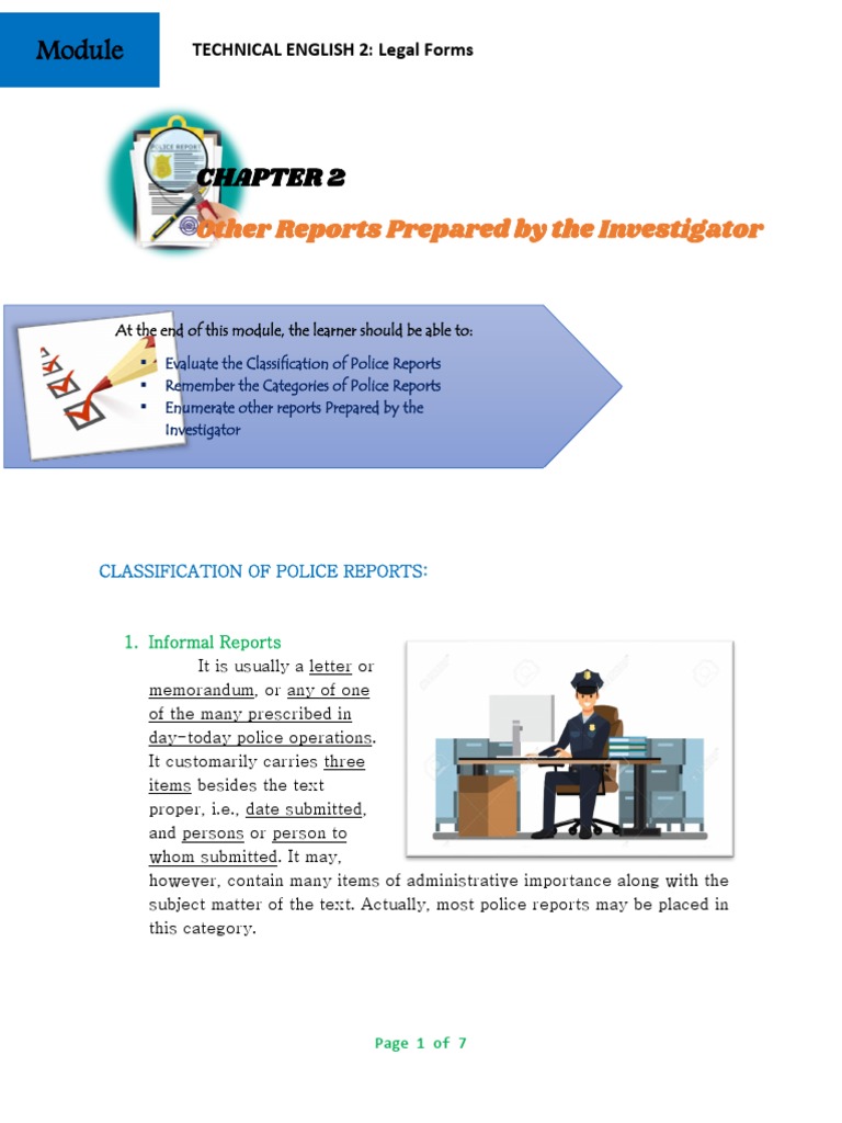 Classification of Police Reports | PDF | Police | Background Check