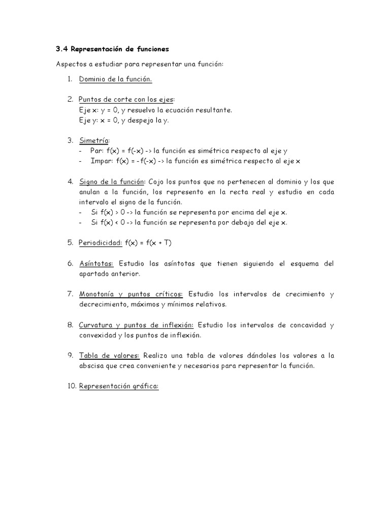 Apuntes Representación de Funciones. | PDF Apuntes Representación de Funciones. | PDF