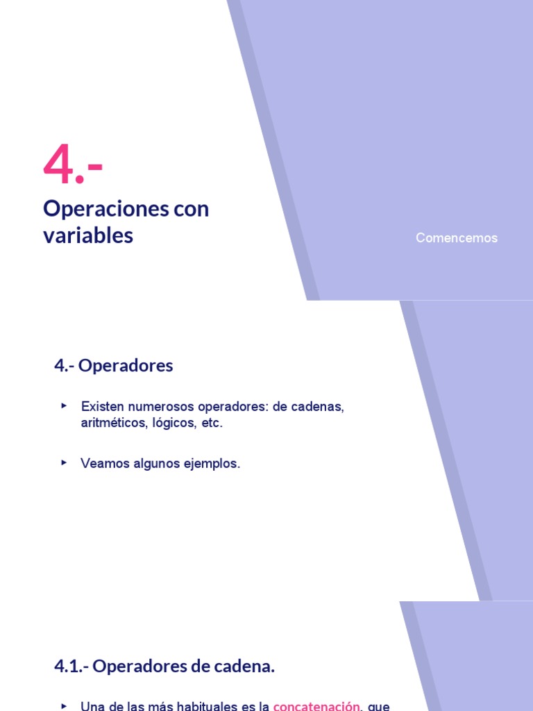 Variables y Operadores | PDF