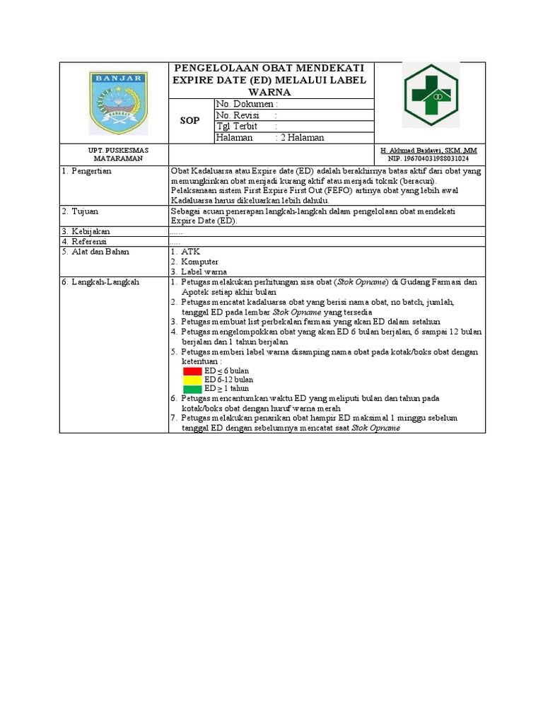 Pengelolaan Obat Dekati Expire Date | PDF